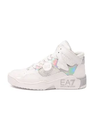 EA7 Iridescent-effect High-top Sneakers