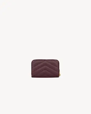 Saint Laurent Cassandre Grain De Poudre Leather Coin Purse