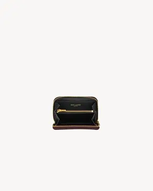 Saint Laurent Cassandre Grain De Poudre Leather Coin Purse