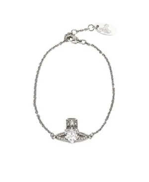 VIVIENNE WESTWOOD Logo Charm Bracelet - Gray