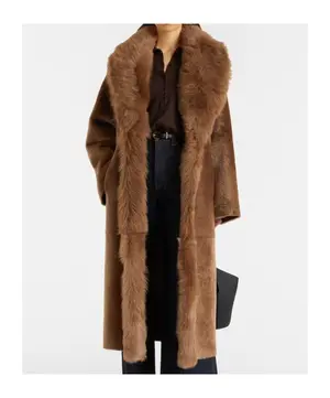 Nour Hammour Isadora Shearling Wrap Coat