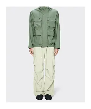 Rains Hooded Jacket With Drawstring And Flap Pockets
