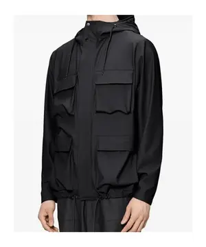Rains Pocket Detail Hooded Jacket