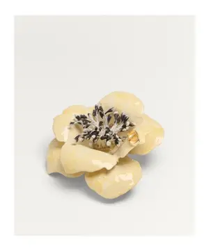 Valentino Garavani Fleur Lumineuse Logo Plaque Tie Clip