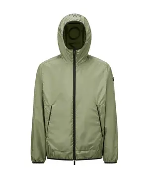 Moncler Granier Logo Patch Zip-up Jacket