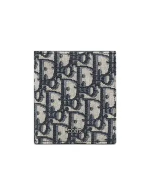 Dior Compact Vertical Wallet - Black