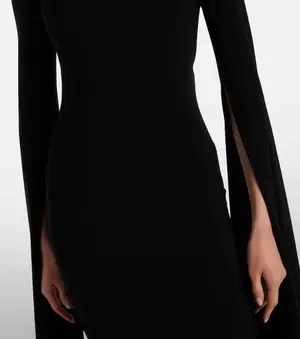 Norma Kamali Draped Off-shoulder Gown With Fishtail Hem