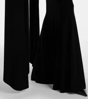 Norma Kamali Draped Off-shoulder Gown With Fishtail Hem