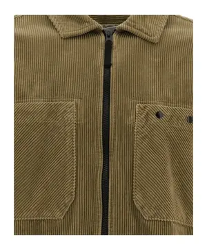 Stone Island Logo Patch Corduroy Overshirt