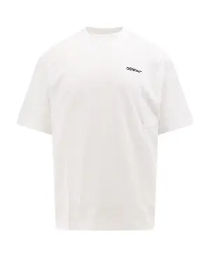 Off-White Logo Detailed Crewneck T-shirt - White