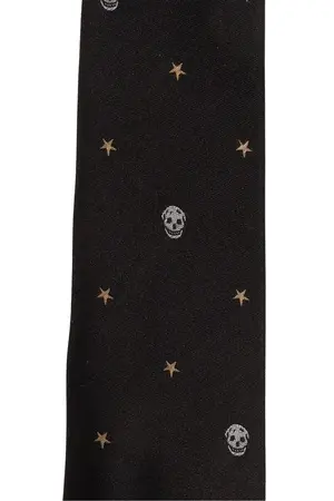 Alexander McQueen Star Skull Jacquard Pointed-tip Tie
