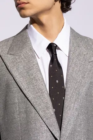 Alexander McQueen Star Skull Jacquard Pointed-tip Tie