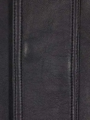Balenciaga High-neck Leather Bomber Jacket