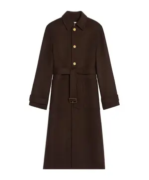Celine Double Face Cashmere Coat - Brown