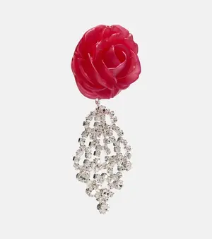 Magda Butrym Crystal-embellished Floral Drop Earrings