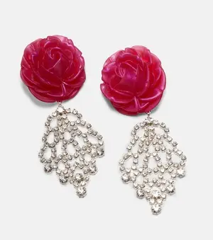 Magda Butrym Crystal-embellished Floral Drop Earrings