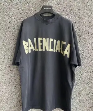 Balenciaga Tape Type Medium Fit T-shirt In Faded
