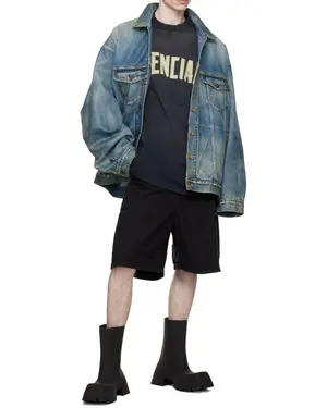 Balenciaga Tape Type Medium Fit T-shirt In Faded