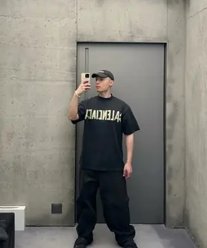 Balenciaga Tape Type Medium Fit T-shirt In Faded