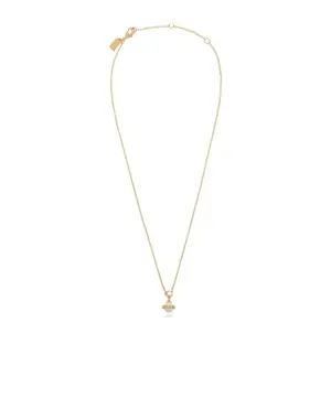 COACH Embellished Pendant Chain-linked Necklace - Yellow