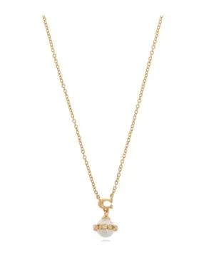 COACH Embellished Pendant Chain-linked Necklace