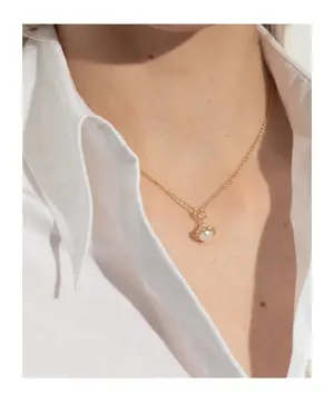 COACH Embellished Pendant Chain-linked Necklace