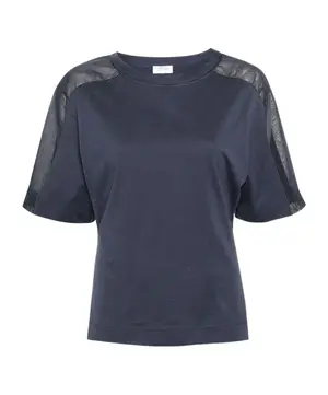 Brunello Cucinelli Monili-detail Cotton T-shirt - Black