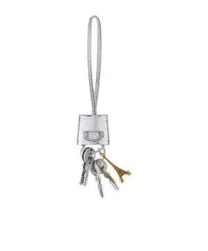 Balenciaga Le City Charm Eiffel Metallized Keychain