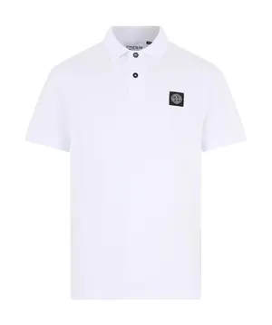 Stone Island Logo-patch Polo Shirt - White
