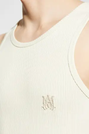 Amiri Logo Patch Ribbed Top