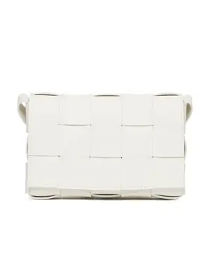 Bottega Veneta Woven Shoulder Bag - White