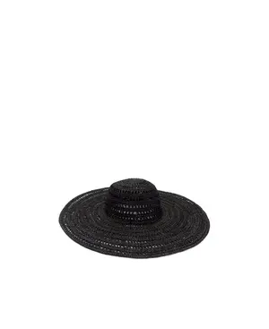 IBELIV Miaro Woven Wide-brim Hat - Black