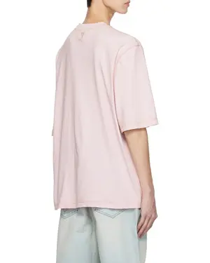 AMI Paris Logo-embroidered Crewneck T-shirt