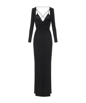 Elisabetta Franchi Carpet Dress - Black