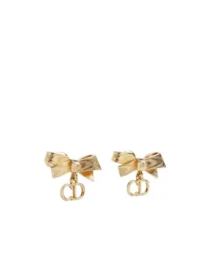 Dior Cd Bow Earrings - Yellow