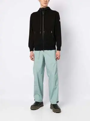 Moncler Zip Up Contrasted Hoodie