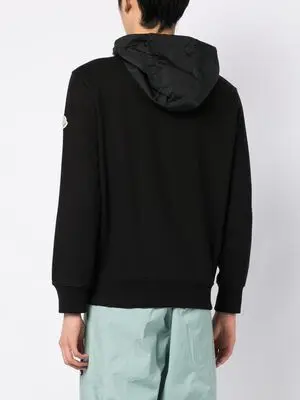 Moncler Zip Up Contrasted Hoodie