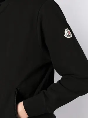 Moncler Zip Up Contrasted Hoodie