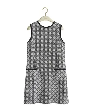 Dior Short Macrocannage Dress - Gray