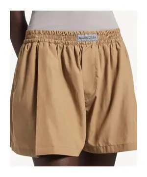 Balenciaga A-line Boxer Shorts In Sand