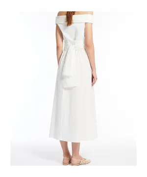 Max Mara Off-the-shoulder Poplin Dress