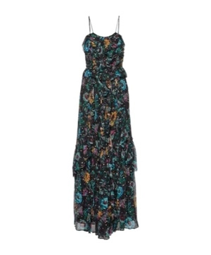 Ulla Johnson Ruffled-edge Ultra-long Dress - Black