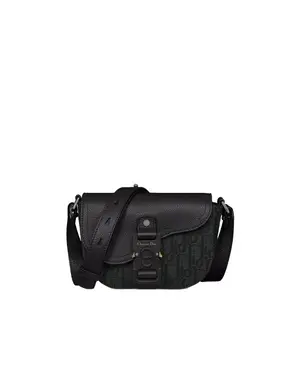 Dior Saddle Pouch With Strap - Black