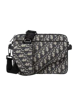 Dior Saddle Triple Pouch - Black