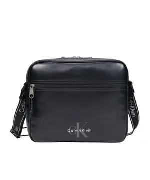 Calvin Klein Zippered Shoulder Bag - Black