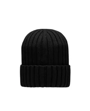 Moncler Logo Patch Knitted Beanie