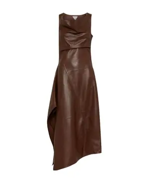 Bottega Veneta Logo Asymmetrical Midi Dress