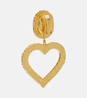 Magda Butrym Crystal-embellished Heart Clip-on Earrings