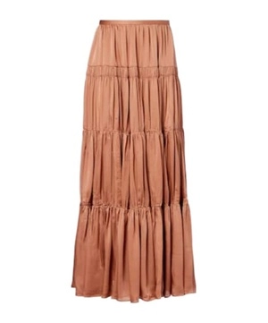 Ulla Johnson Layered Stacked Long Midi Skirt