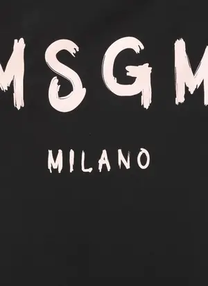 MSGM Logo Print T-shirt Dress